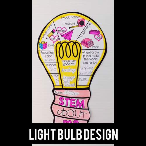 All About Me STEM Back to School Activity First Day of School Bulletin ...