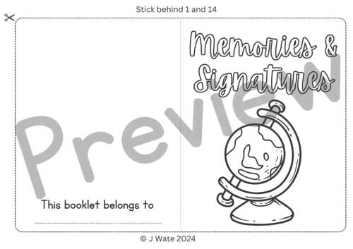 End of Year Activity & Year End Memory Autograph Yearbook | Last Day of ...