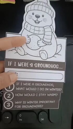 If I Were a Groundhog Flipbook Writing & Craft Activity, Winter–Spring ...