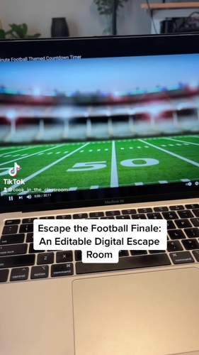 Escape the Football Finale: An Editable Football Themed Digital Escape Room
