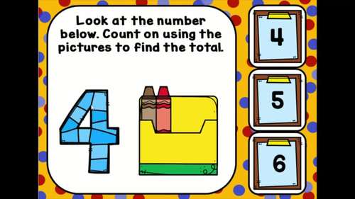 Back to School Counting On Addition Game for Google Classroom | TpT