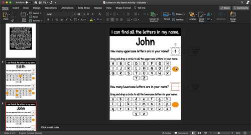 Letters in My Name Digital Worksheet--Editable by Learning and Rainbows