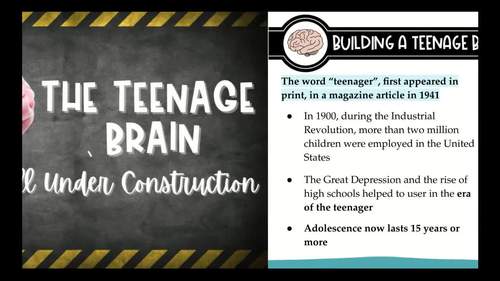 The Teenage Brain PowerPoint (Psychology Elective, Non-AP) (Biological ...