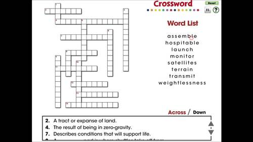 Space Travel & Technology: Crossword - NOTEBOOK Gr. 5-8 by CCP Interactive
