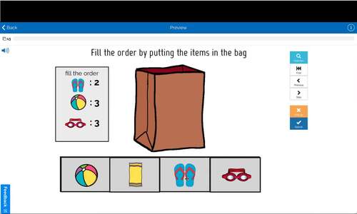 Summer Life Skills Math Counting and Inventory Summer Order Boom Cards™
