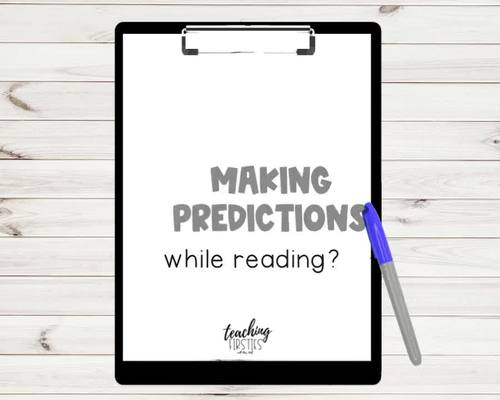 Making Predictions Reading Passages, Graphic Organizers, Bookmarks, & Tests