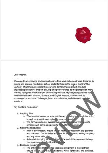 The Martian thematic unit | Science, growth mindset & English literacy ...