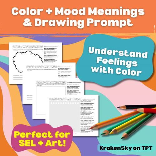 Color + Mood Meanings Chart & Drawing Prompt | SEL + Art Integration ...