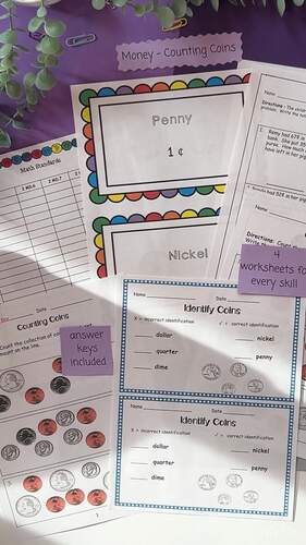 Money Bundle, coins, word problems, 2 MD.8 by BXC Creations | TPT