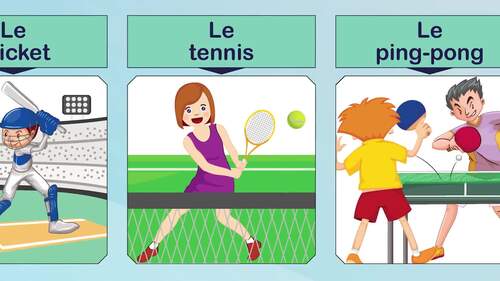Les Sports, FRENCH "SPORTS" Vocabulary Large Posters (118.9x84.1cm), 5 ...