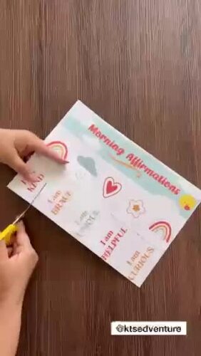 Morning Affirmation Chart for Kids | Positive Affirmation | Growth Mindset