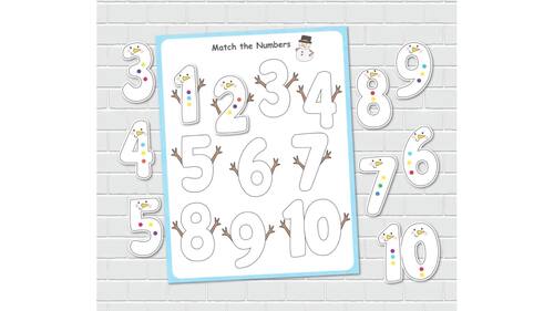 Snowman Numbers Matching Activity, Winter Busy Book Page. by Clever ...