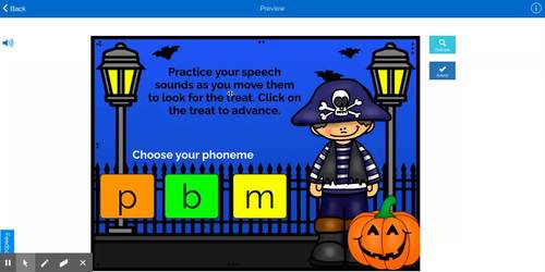 Boom™ Cards Halloween Treats Digital Articulation Activity for Sh, Ch, J