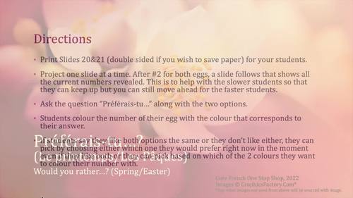 Préférais-tu...? (Would you rather...?) Spring & Easter Vocabulary