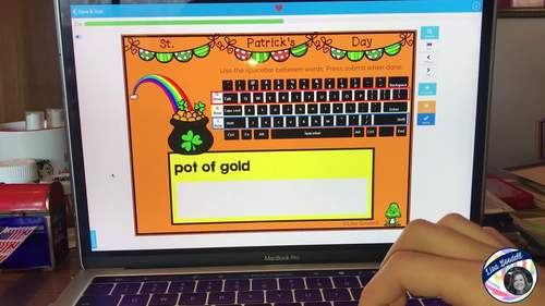St. Patrick's Day Word Typing Practice - Internet - No Prep BoomCards