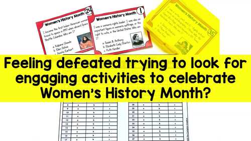 Women's History Month Task Cards & Posters Bundle - Differentiated Activity