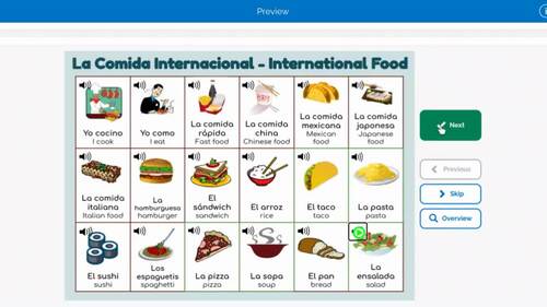 Boom Cards - La Comida Internacional - International Food by NATAM