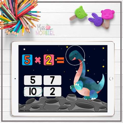 MULTIPLICATION BOOM CARDS 4-7, Tablas de multiplicar del 4 al 7 by Miss ...