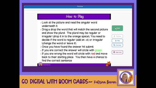 Boom™ Cards: Regular Vs Irregular Plurals for speech therapy by Katrina ...