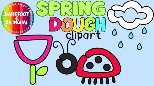 Spring Dough Clipart - Spring Seasonal & Holiday Dough Outlines | TPT