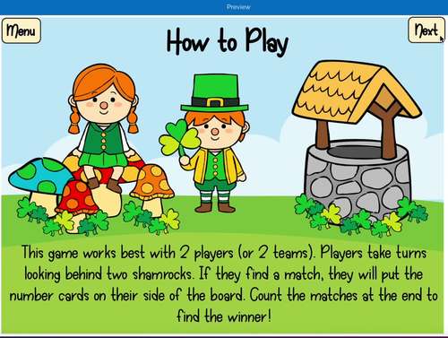 St. Patrick's Day Articulation Memory Game Boom Cards™ Speech Therapy