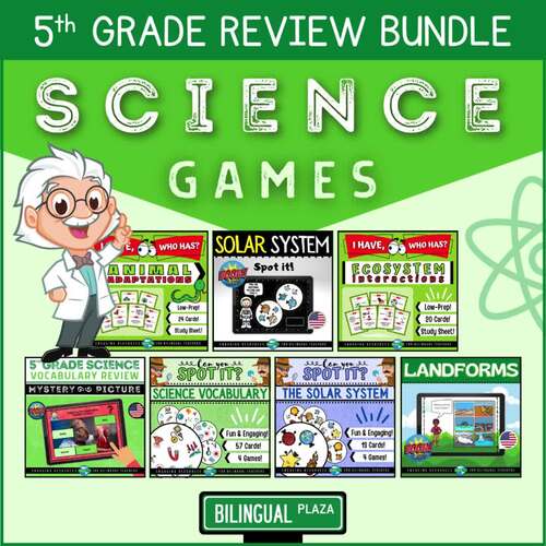 5th Grade Science STAAR Review Bundle End of Year Games & Centers