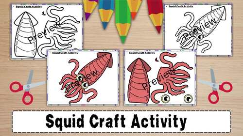 Squid Craft Activity | Ocean Animal Craft | Under Sea | Summer Craft ...