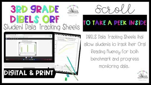 3rd Grade DIBELS Student Data Tracking Graphs: Print & Digital | TPT