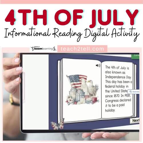 4th of July Activity Independence Day Reading Comprehension Digital ...