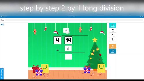 Long Division 2 digit by 1 digit Boom Cards Christmas Theme by Language ...