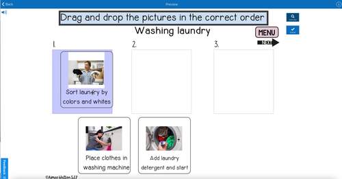 3-4 Step Sequencing Functional Activities of Daily Living Speech Boom Cards™