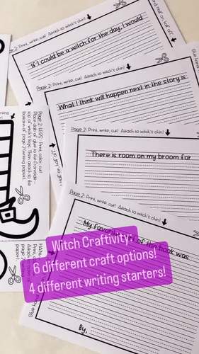 Witch Craftivity: Craft and Writing Activity (Room on the Broom): Halloween