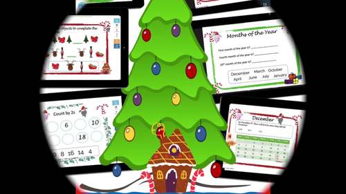 Christmas Follow Directions Activities Pack and Math Boom Cards™ Game