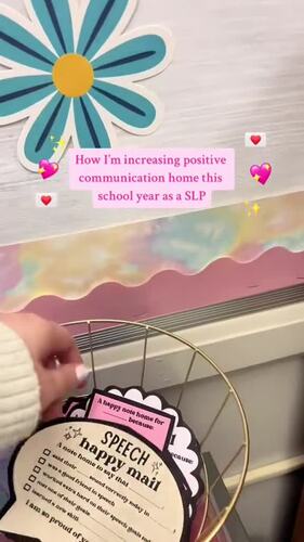 Speech therapy happy mail | Parent Communication by Groovy Speech