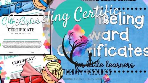 COUNSELING AWARD CERTIFICATES for children - Promote Positive Behavior
