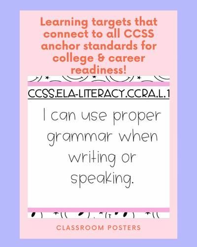 Student Friendly "I Can" Anchor Standard Bundle by Magnificent Middles