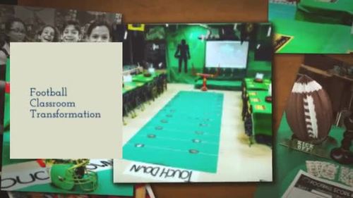Football Classroom Transformation Editable by Gifted Teacher 305