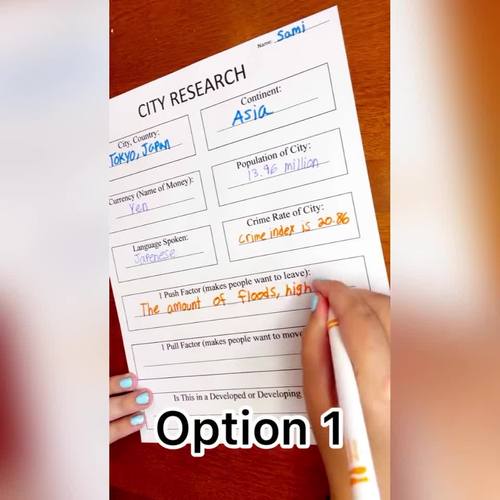 City Research Project for Social Studies with Differentiated Options by ...