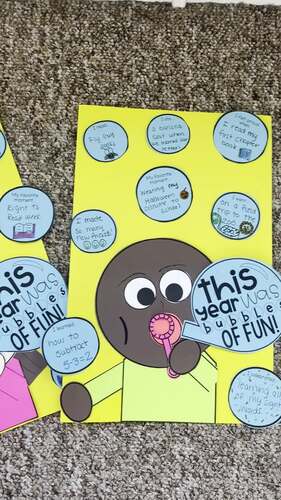 Bubbles of Fun End of The Year Writing Craftivity - Bulletin Board ...