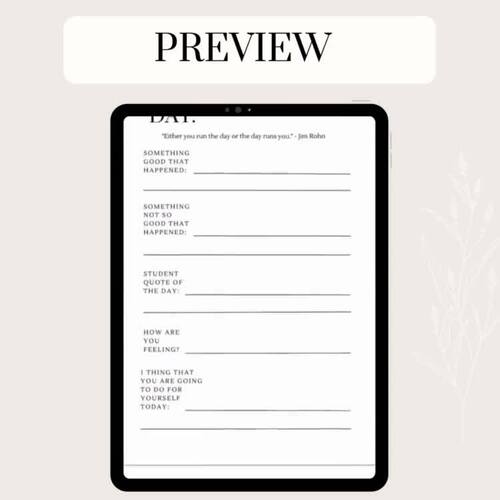 Daily Digital Teacher Reflection Journal | Teacher Talk | Pink | TPT