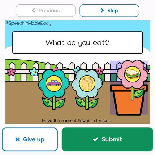 Spring Object Function | Boom Cards for Speech by Speechin Made Easy