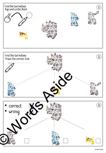 Brain Task Cards Center Preschool Autism SpEd Half by Words Aside