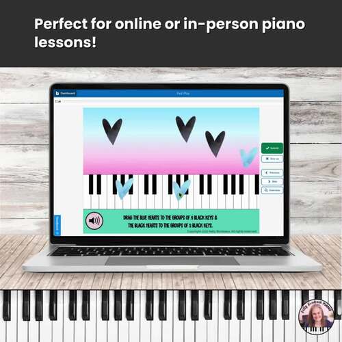 Black Piano Key Groups BOOM™ Cards - Valentine's Day Activity for Piano ...