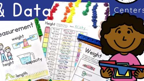 Measurement and Data Analysis Kindergarten Math Centers | Sorting