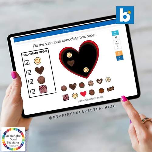 Valentine's Day Life Skills Math Counting and Inventory Boom Cards™