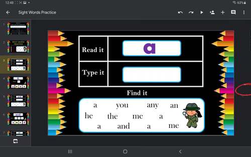 Virtual Sight Words | Activities| PrePrimer | Primer – 100 Google Slides
