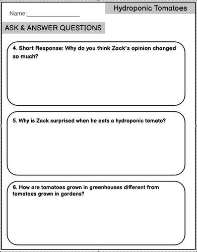 HMH Leveled Reader Companion | Level L | Hydroponic Tomatoes | 3rd Grade