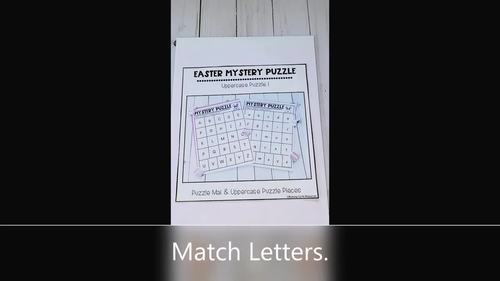 Easter Mystery Puzzles, Preschool Easter Letter Matching and Beginning ...