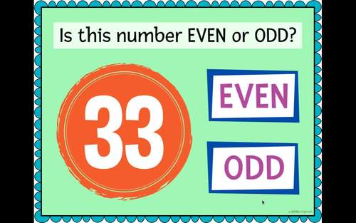 Even or Odd? Digital Task Cards, Set 3 | INTERACTIVE Google Slides