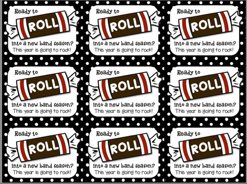 Beginning of Year Gift Tag Tootsie Roll- BAND version | TPT